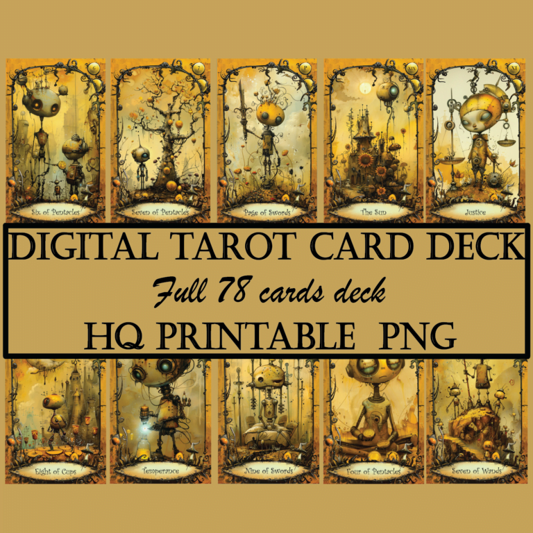 Enchanted Realm - Printable Tarot Cards Deck Magical Style - 78 Cards ...