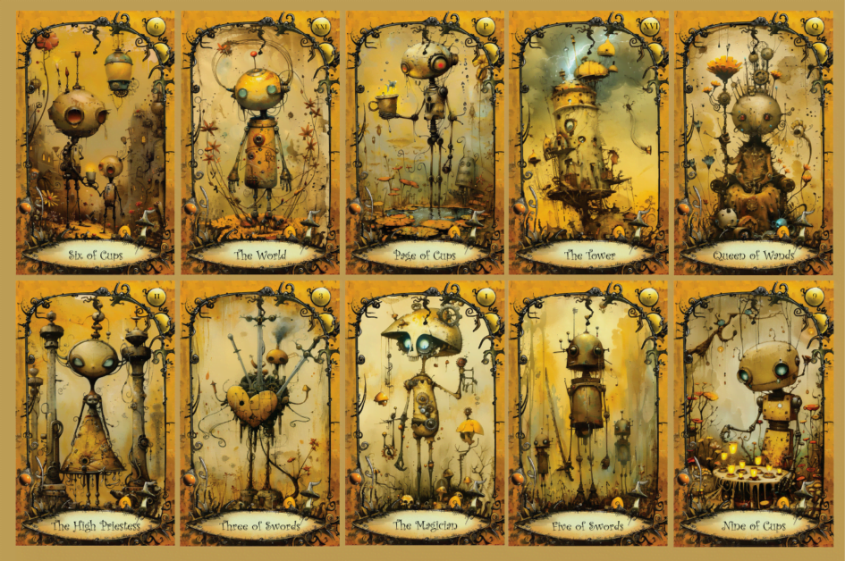 Mechanical Mysteries - Printable Tarot Cards Deck - 78 Cards + Back ...